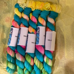 Lightning Rainbow Hand Dyed Yarn - Etsy UK