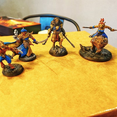 Catfolk Dnd Miniature tabaxi Warrior Miniatures for Tabletop Games Like ...