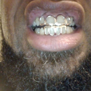 Silver Grillz 925 Sterling Silver Teeth Real Open Face Silver Grill - Etsy