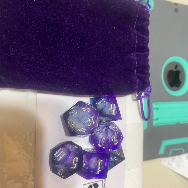 Magic Moon Liquid Core Dnd Dice Set for Role Playing Games, Galaxy ...