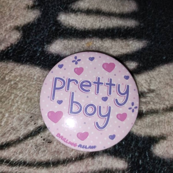 Pretty Boy Badge Button Pins 50mm - Etsy