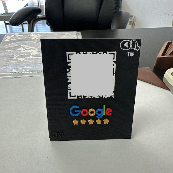 Custom Qr Stand W/ Business Card Holder and NFC Chip - Etsy