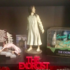 The Exorcist Movie Shelf Display Scary Horror Film Logo Sign, Glow ...