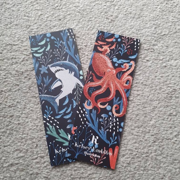 Whale Shark Bookmark Marine Life Stationery, Bookworm Gift, With or ...