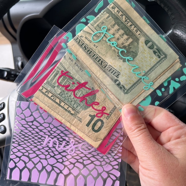 Animal Print Mini Cash Envelopes, Cash Envelope Set, Cash Envelopes ...