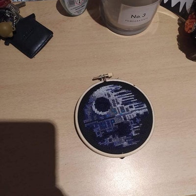 Geek Cross Stitch Pattern, Death Star Crossstitch PDF, Star Wars ...