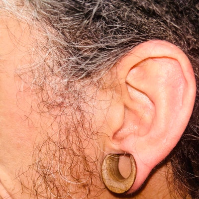 Organic Ear Plugs With Green Wood Inlay Wooden Green Gauges 10 12 14mm ...