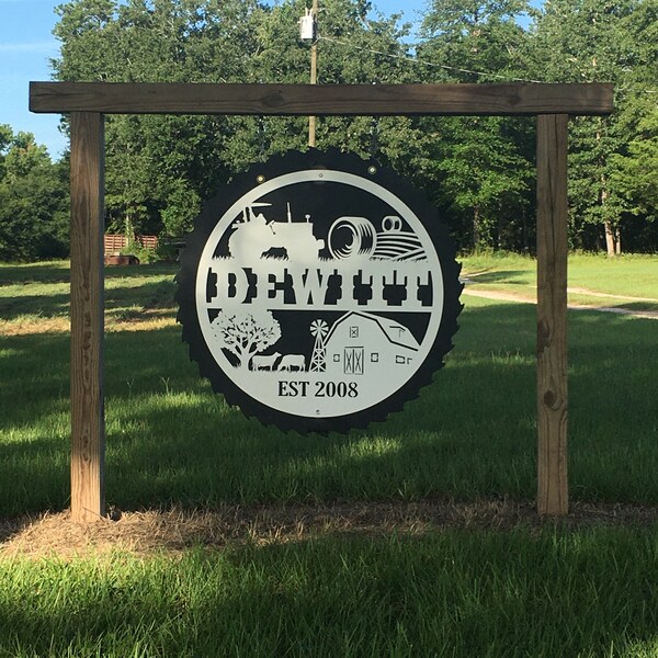 Personalized Farm Scene Sign - Your Name - Your Wording - Etsy