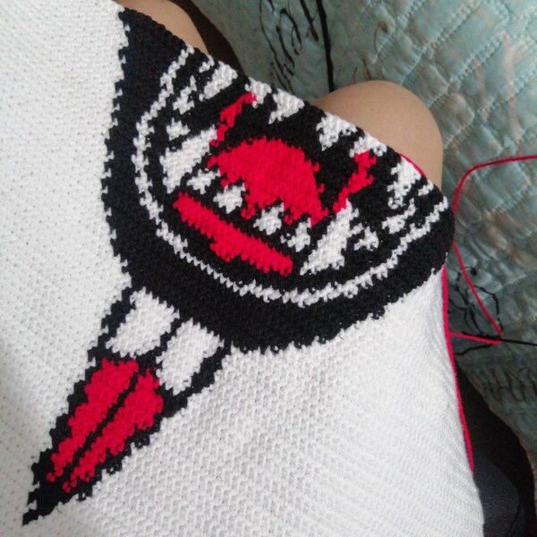 Crochet Pattern Panther Dagger Traditional Tattoo Wall Hanging Tapestry ...