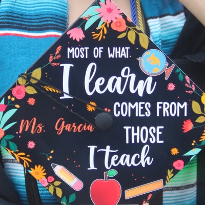 Personalized Future Teacher Grad Cap Topper, Funny Grad Cap Topper ...