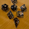 Cursed Dread Full Polyhedral Sharp Edge Dice Set Black and Copper ...