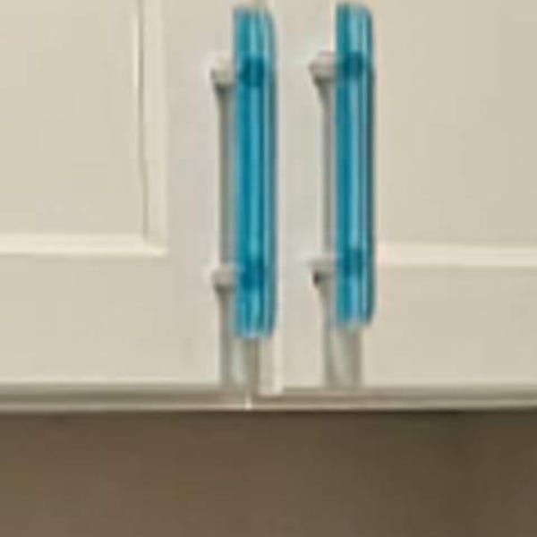 Navy Blue Glass Door Handle, Kitchen Cabinet Handles, Cupboard Pulls ...