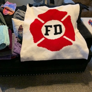 Star of Life EMT EMS Paramedic Afghan Pattern Fun and Easy to Crochet ...