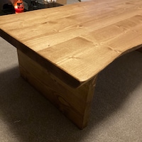 Waney / Live Edge Coffee Table Rustic Tudor Oak Solid Wood Chunky Low ...