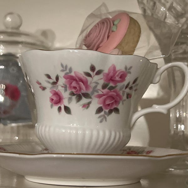 Royal Albert Polka Dot Pink Teacup and Saucer, Bone China England ...