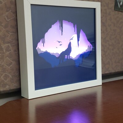 Nature Paper Cut Light Box Art / Paper Silhouette Shadowbox 1st ...