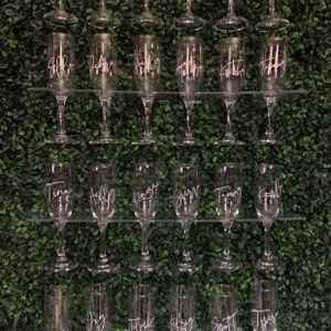 Champagne Glass Holder Wall Mounted Shelves. Clear Thick | Etsy