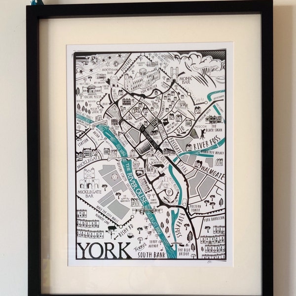 Map of York - Prints - Etsy UK