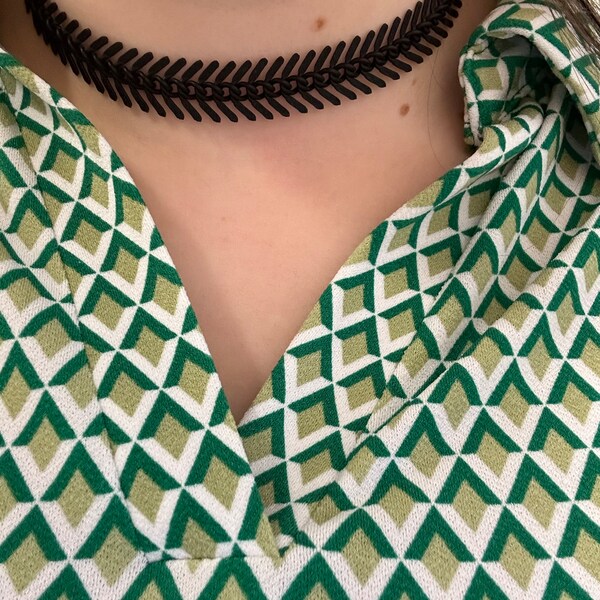 Blackened Vertebrae - Spine Chain Necklace in Black Matte - Fishbone ...