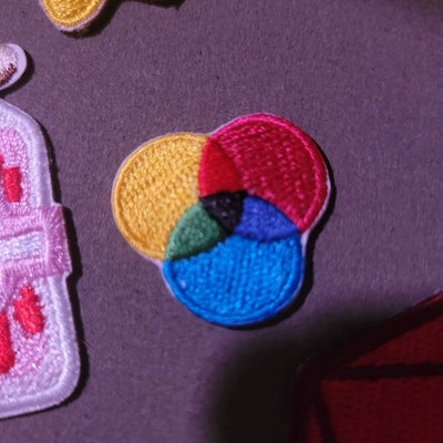 CMYK Embroidered Mini Sticker Patch - Etsy