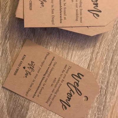 Printable Welcome Tag, Wedding Welcome Bag Tag, Favor Tag Editable PDF ...