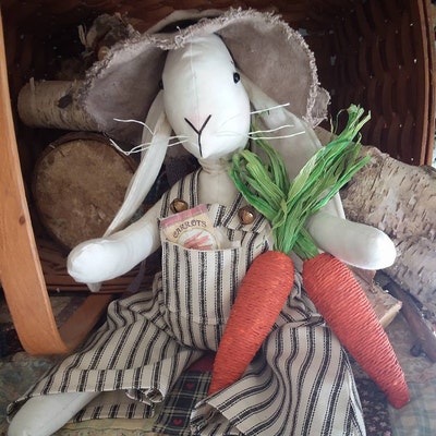 Primitive Bunny Rabbit Pattern Bobbie the Little Farmer Bunny PDF ...