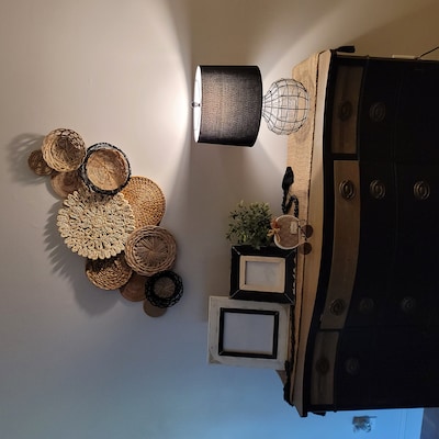 11-piece Ivory Boho Basket Wall Decor Set Handwoven Bohemian Baskets in ...