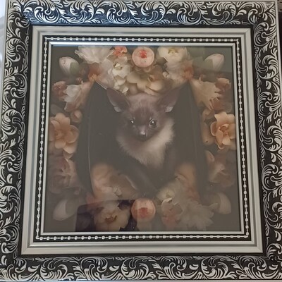 Two Rabbits Folk Art Print Hare Nature Illustration Witchy Celestial ...