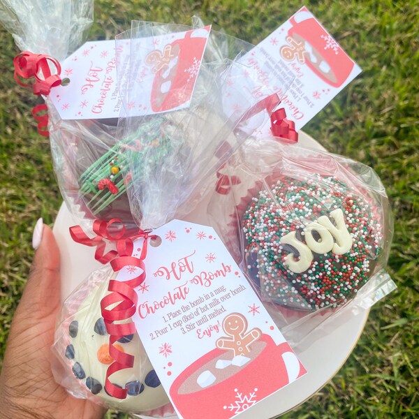 Christmas Hot Chocolate Bomb Tags Printable, Hot Cocoa Bomb ...