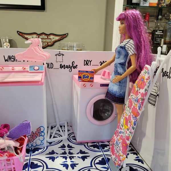 Miniature 1:6 Dollhouse Cleaning Supplies, Miniature Laundry Detergent ...