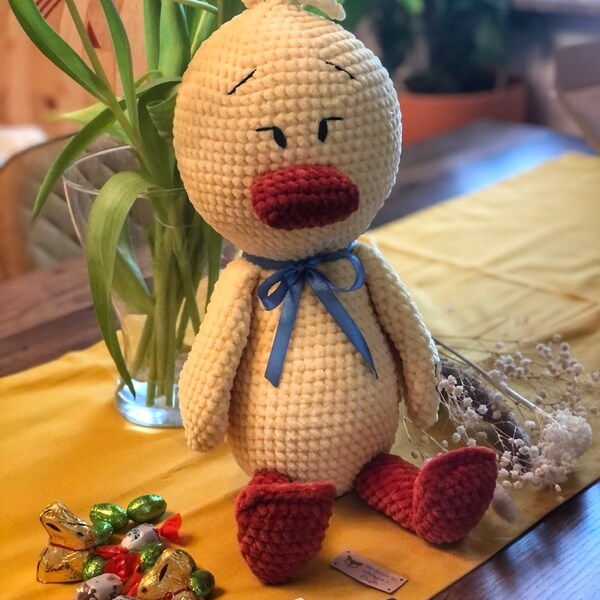Crochet Duck Amigurumi Pattern: Quigley the Duck Stuffed Toy (PDF) - Etsy