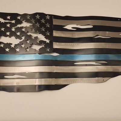 Black Flag Black Metal Draped American Flag Metal Flag - Etsy