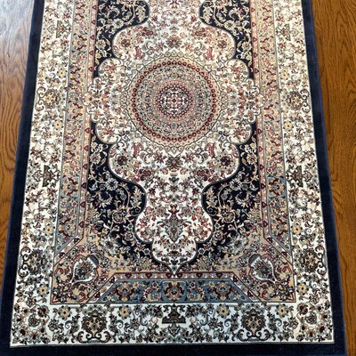 5x7 Ice Blue Silk Rug, %100 Bamboo Silk Rug, 5x7 Silk Carpet, Top ...