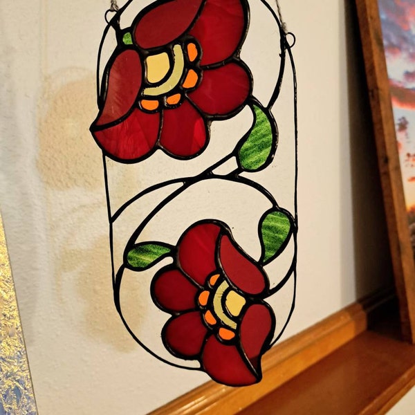 Boho Pattern Flower Stained Glass Pattern Suncatcher Pattern Boho ...