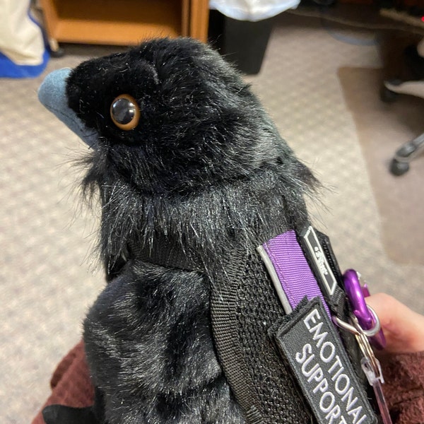 ESSA Raven Crow Emotional Support Plush Stuffed Animal Personalized ...