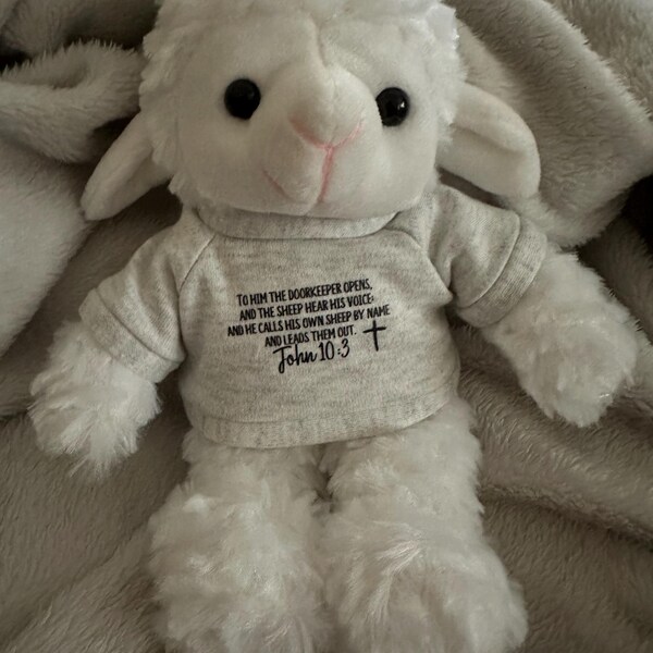 Psalm 23 Bible Verse Sheep Plushie, the Lord is My Shepherd Lamb Plush ...