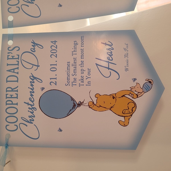 Winnie the Pooh Personalised Birthday Bunting,winnie the Pooh ...