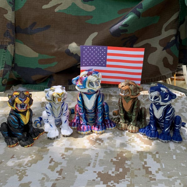 Custom Colors Tiger Toy, Figure, Fidget, 3D Printed, (made to Order ...