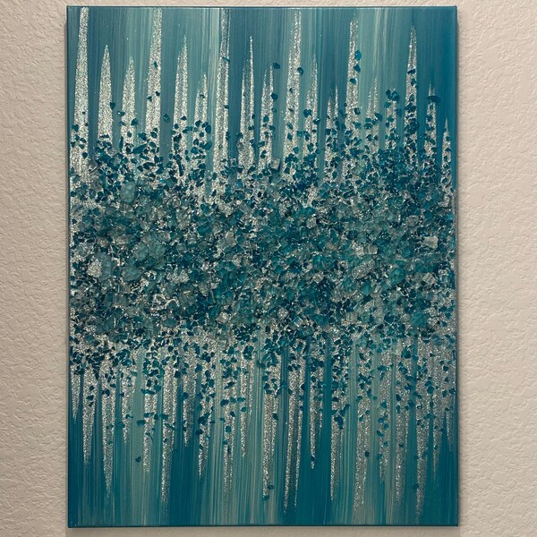 City Lights - Pretty Glitter Abstract Art, Glitter Wall Art, Abstract ...