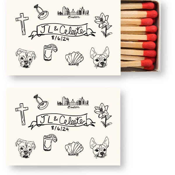 Custom Matchbox Design, Matchbox Template, Personalized Matches for ...