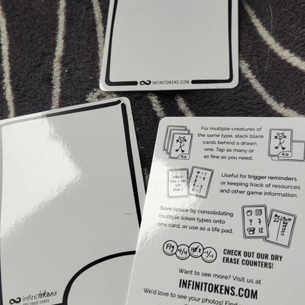 Infinitokens Dry Erase Cards/tokens - 25-pack (double-sided, Erasable ...