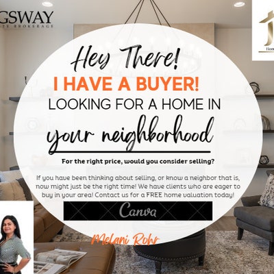 EDITABLE Buyer Postcard Canva Template Customizable Digital Template I ...