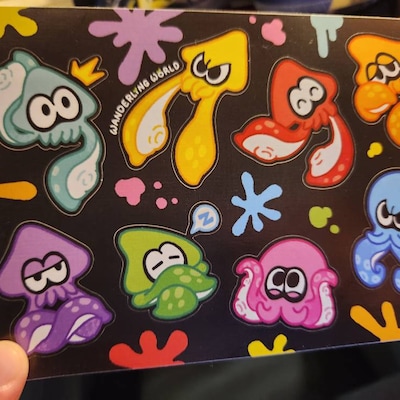 Splatoon Paper Sticker Sheet Squid and Octo Expressions - Etsy