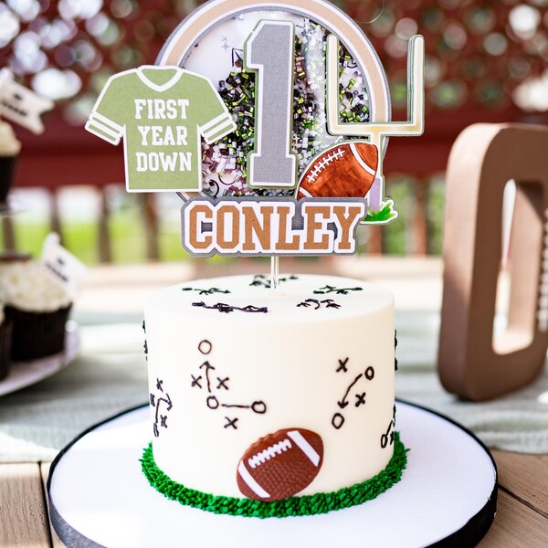 First Year Down, 1st Year Down, Football Birthday, First Year Down Cake ...