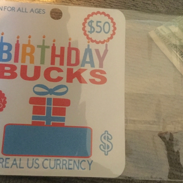 Birthday Bucks - Fun/creative Money Holder Birthday Gift. Money Not ...