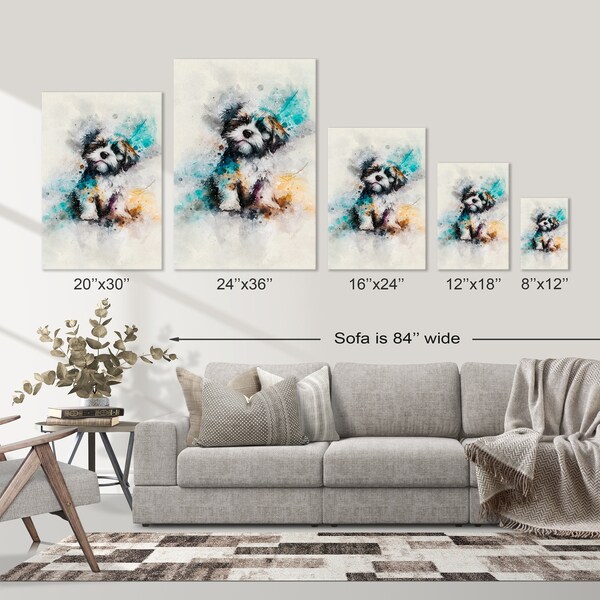 Portrait Wall Art Size Chart Ratio 2:3, Wall Art Size Guide, Wall Art ...