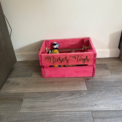 Dog Toy Box, Personalized Dog Toy Bin, Pet Toy Box, Rustic Toy Box ...