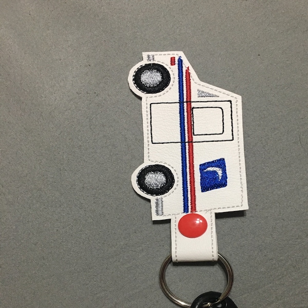 Mail Truck Keychain, Mail Key Keychain, Mail Truck Bag Tag, Mail Truck ...