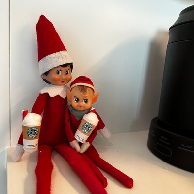 Elf Bucks Coffee Shop Display Prop, Doll Costume, Elf Clothes ...