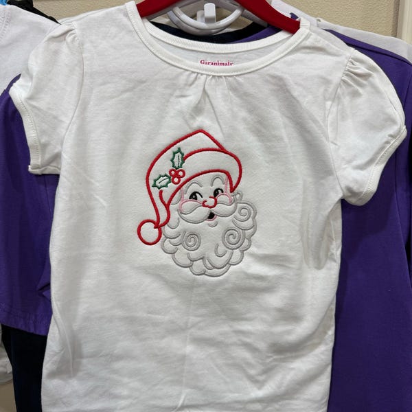 Santa Claus Satin Stitch Outline Machine Embroidery Design File, Happy ...